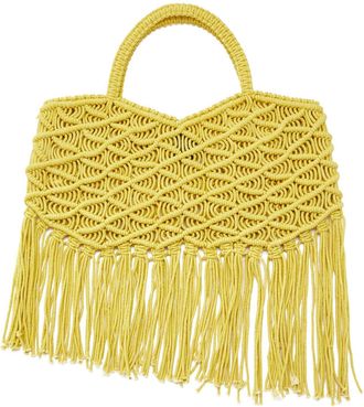 8 by YOOX ORGANIC COTTON FRINGED TOTE