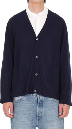 Officine G&eacute;n&eacute;rale Homme, Pulls, Bleu, Taille: M Maglia Cardigan Mike