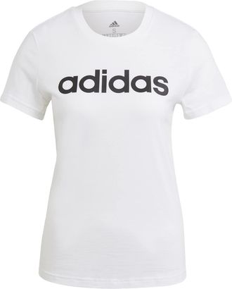 adidas Damen Essentials Slim Logo T-Shirt, White/Black, 2XL