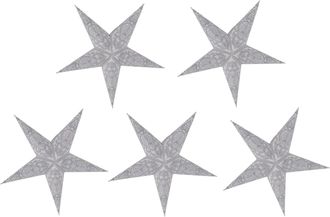 Guru Shop 5 STK. Papier Ministern F&uuml;r Lichterkette, 20 cm, Faltbar, 5er Set - Design 2