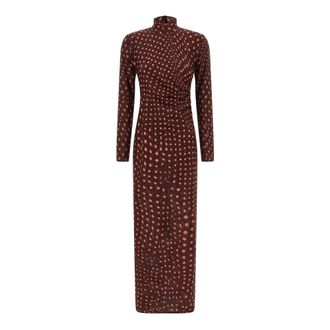 Stella McCartney Femme, Robes, Rouge, Taille: 36 FR Robe Longue &agrave; Pois en Maille