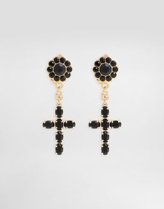 Dolce & Gabbana Ohrh&auml;nger Mit Kreuzen - Frau Bijoux Mehrfarbig Metall Onesize