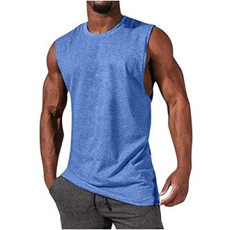 Generic Haut de sport uni sans manches pour homme - Classique - L&eacute;ger - Polyvalent, intelligent, confortable, respirant - Pour entra&icirc;nement musculaire - Pour 