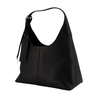 Marc Jacobs Womens The Belted Sack Shoulder Bag - Marc Jacobs Leather Black Cowhide Shoulder-Hobo-Bags