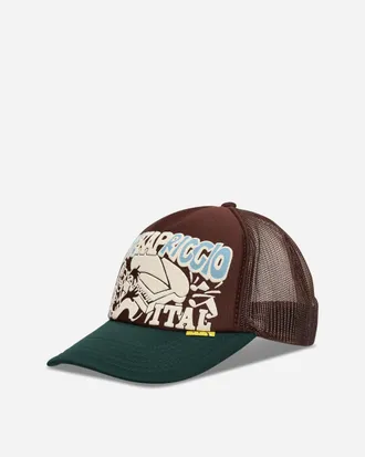 KAPITAL Life Kapriccio Track Cap Brown / Green