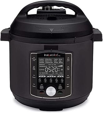 Instant Pot Pro 8, Autocuiseur Électrique Multifonction 10-en-1 - Autocuiseur, Cuiseur à Riz, Cuiseur Vapeur, Stérilisateur, Yaourtière, Sous-Vide - Acier Inoxyda