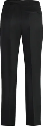 Tory Burch Womens Wool Trousers Black Cropped