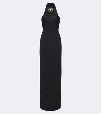 DAVID KOMA Robe longue &agrave; ornements