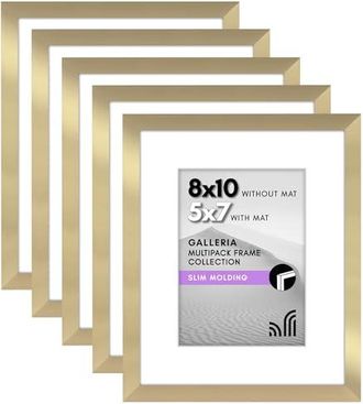 Americanflat Bilderrahmen, 20 x 25 cm, mit poliertem Plexiglas - 5er-Set, 13 x 18 cm Rahmen mit Passepartout oder 20 x 25 cm-Fotos ohne Passepartout, Galleria Koll