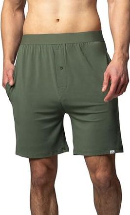 SockShop Lazy Panda Hommes sélection de vêtements dintérieur en Bambou Paquet de 1 Olive Vert Shorts XL
