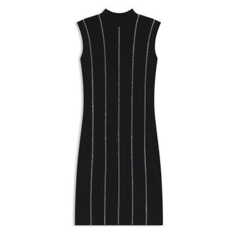 HUGO BOSS Femme, Robes, Noir, Taille: 40 FR Robe moulante &agrave; rayures en strass