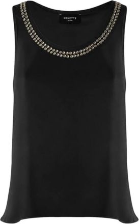 Nenette Femme, Tops, Noir, Taille: 42 FR Top sans Manches
