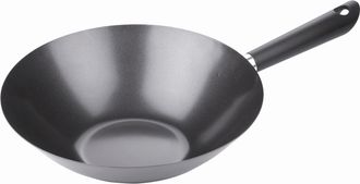 Tescoma CANTON Wok ø 30 cm I Traditioneller Edelstahl-Wok mit Antihaft-Beschichtung, kühlbleibendem Griff I Für alle Herdarten, inkl. Induktion I Einfache Rei