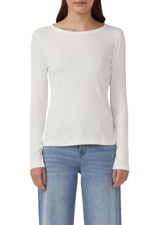 s.Oliver Damen T-Shirt Langarm 2172642 White 46