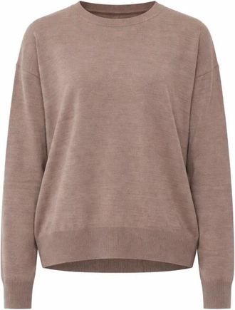Aragona Femme, Pulls, Brun, Taille: 40 FR Pull en Maille &agrave; Col Rond