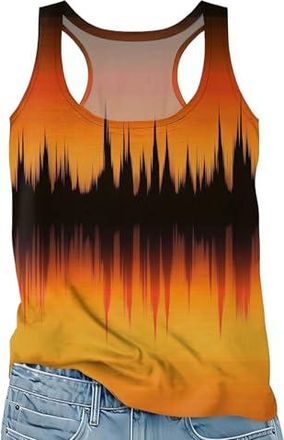 Generic Debardeur Femme Chic et &eacute;l&eacute;gant R&eacute;tro Chemisier sans Manche D&eacute;bardeur Crop Top Ete Haut Chic et Elegant Caraco Vetement Femme Ete Veste Tee Shirt sans