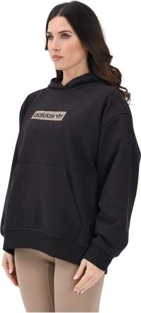 adidas Femme, Sweatshirts et sweats &agrave; capuche, Noir, Taille: 34 FR Sweat &agrave; capuche en molleton bross&eacute;