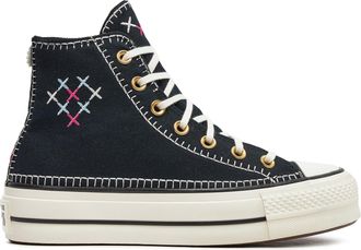 Converse Sneakers aus Stoff Converse Chuck Taylor All Star Lift Crafted Stitching Platform Hi A08731C Schwarz