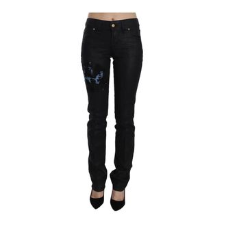 John Galliano Mid Waist Skinny Denim Casual Hose - - Jeans - Damen - Schwarzk - W24