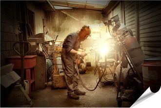 Islandburner Prime XXL Bild Poster Schwei&szlig;er In Werkstatt Hobby Premium Bilder Fotodruck