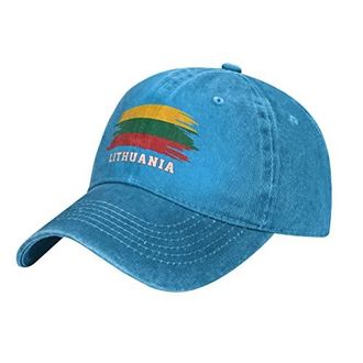 Generic Pare-Soleil Casquette Drapeau Lituanien, Supporters Lituaniens, Denim Casual Casquette De Baseball Anti-Soleil Chapeau Soleil pour P&ecirc;che Cyclisme Fest