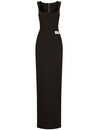Dolce & Gabbana robe longue en maille nervur&eacute;e KIM DOLCE&GABBANA - Noir