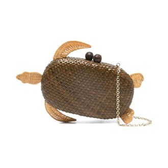 Serpui Serpui, Femme, Sacs, Brun, Taille: ONE Size Olivine Woven Clutch Bag