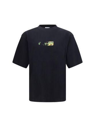 Off-white Mens T-Shirt Spices Arrow Black Cotton T-Shirts And Polos