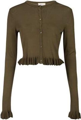 Blumarine Cardigan finement c&ocirc;tel&eacute; &agrave; col rond