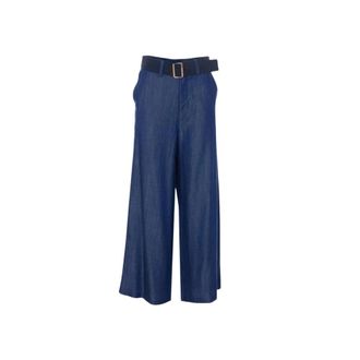 Liu Jo Femme, Pantalons, Bleu, Taille: 36 FR Pantalon large
