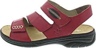 Rieker Femme Fr&uuml;hjahr/Sommer 64573 Sandales Bout ferm&eacute;, Rouge (Rosso/Schwarz 33), 42 EU