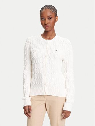 Tommy Hilfiger Strickjacke WW0WW46514 &Eacute;cru Regular Fit