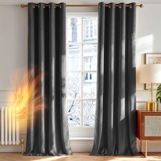 Deconovo Samtvorhang Blickdicht Gardinen mit &Ouml;sen Velvet Vorh&auml;nge Samt Verdunkelungsvorhang f&uuml;r Wohnzimmer Schlafzimmer Vorhang Verdunkelung, H290 x B140 cm, G