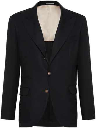 Brunello Cucinelli blazer en lin - Noir