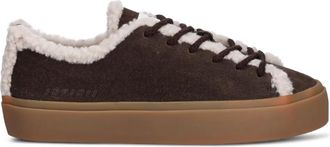 INUIKII baskets en peau lainée à lacets - Marron