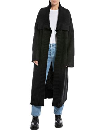 Replay Damen Cardigan Strickjacke, Black 098 (Schwarz), XS