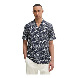 Michael Kors Chemise en coton m&eacute;lang&eacute; &agrave; imprim&eacute; floral - Homme - Chemises - Bleu - Taille: L
