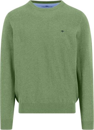 Fynch-Hatton Rundhals-Pullover - - Knitwear - Herren - Gr&uuml;n - XL