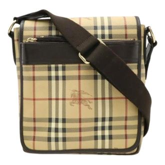 Burberry Pre-owned Nova Check PVC Leather Messenger Bag - Femme - Pre-owned - Beige - Taille: ONE Size