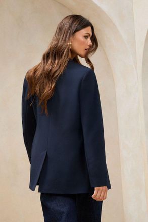 Lipsy Langjacke Lipsy langer, edler Relaxed Fit Blazer, Regular (1-St)
