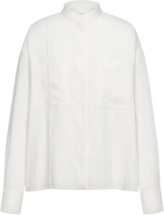 Dondup Femme, Blouses et Chemises, Blanc, Taille: 40 FR Chemise regular en gabardine de viscose