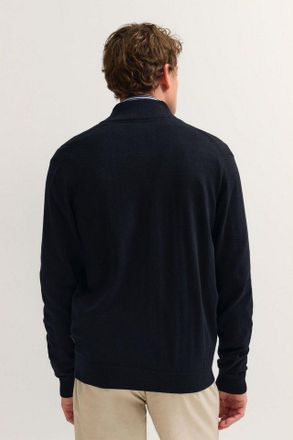 Bugatti Strickjacke Regular Fit mit Streifen in 3D-Optik