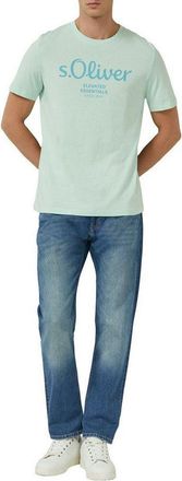 s.Oliver T-Shirt Big Size Rundhals, kurzarm, Logo-Aufdruck