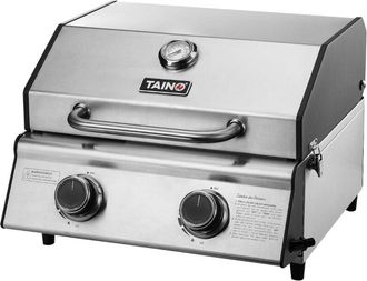 Taino Taino - platinum compact Tischgrill 2 Brenner Gasgrill Edelstahl Kompakt Camping bbq