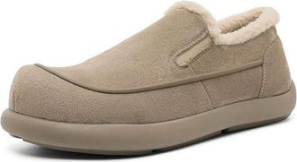 Generic NYSBH Mocassins en daim faits &agrave; la main pour homme - Chauds et d&eacute;contract&eacute;s - Chaussures de conduite plates &agrave; enfiler - Chaussures dhiver en peluche, 