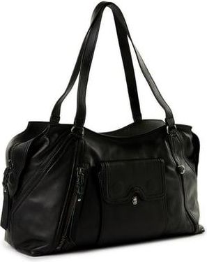 CLARIS VIROT Leder - schwarzer Mann Juno -Tasche