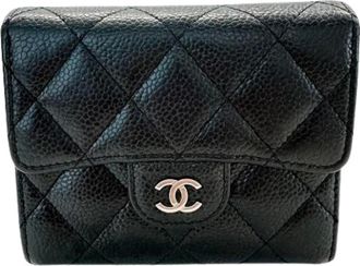 Chanel Portefeuille bi-pli vintage doccasion - Femme - Pre-owned - Noir - Taille: ONE Size