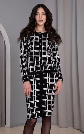 Passioni Strickjacke mit geometrischem Muster