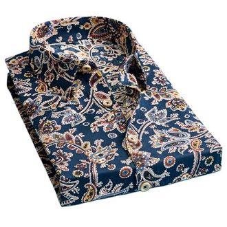 Generic Chemise pour homme unique et &eacute;l&eacute;gante &agrave; manches courtes avec imprim&eacute; amusant, chemise l&eacute;g&egrave;re &agrave; col sec, Couleur 2, 4XL