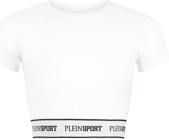 Plein Sport Fleece Cropped T-Shirt
